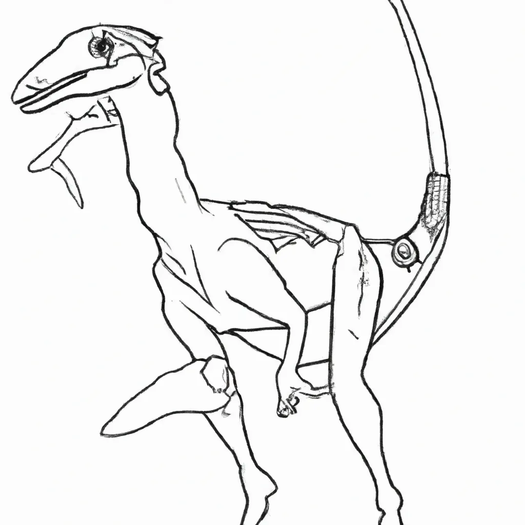 10 Desenhos de Gallimimus para Imprimir e Colorir