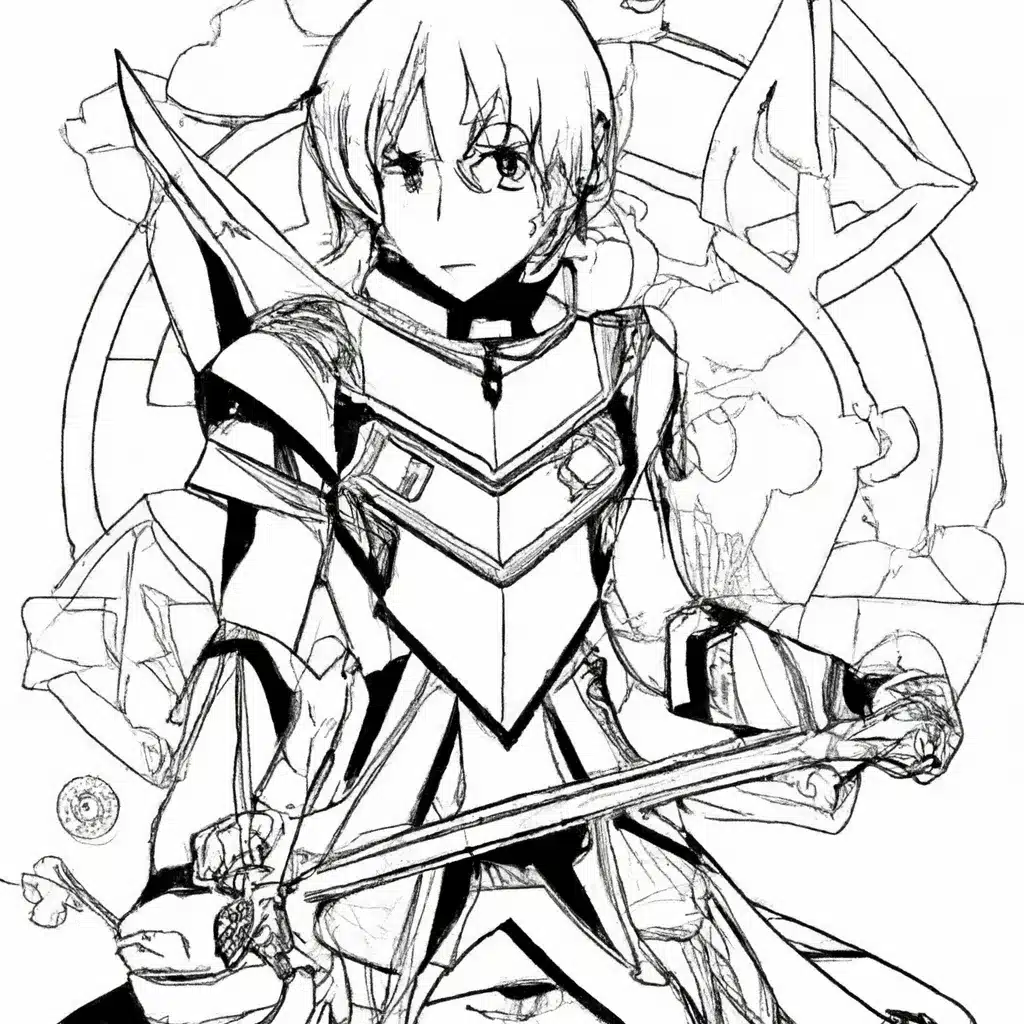 10 Desenhos de Klein (Sword Art Online) para Imprimir e Colorir