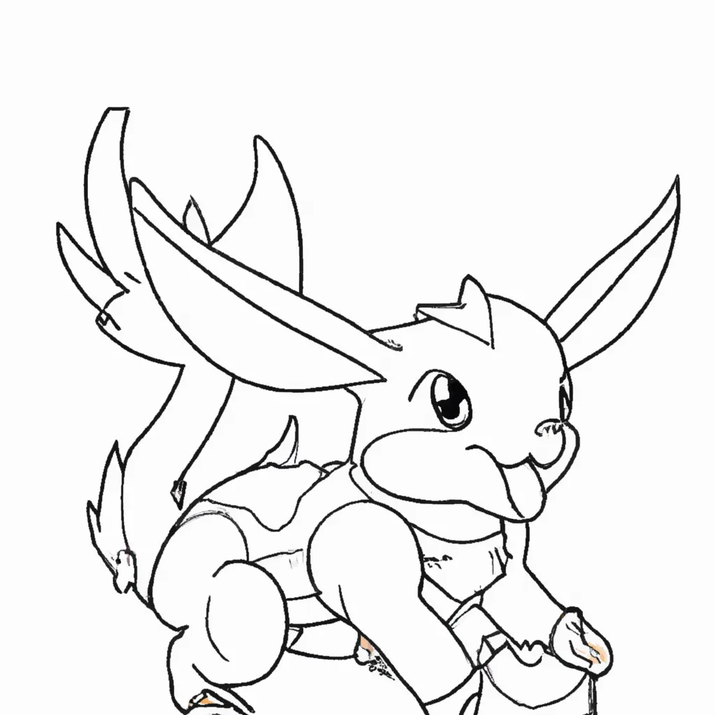 Desenhos de Pokémon Raboot para Imprimir e Colorir