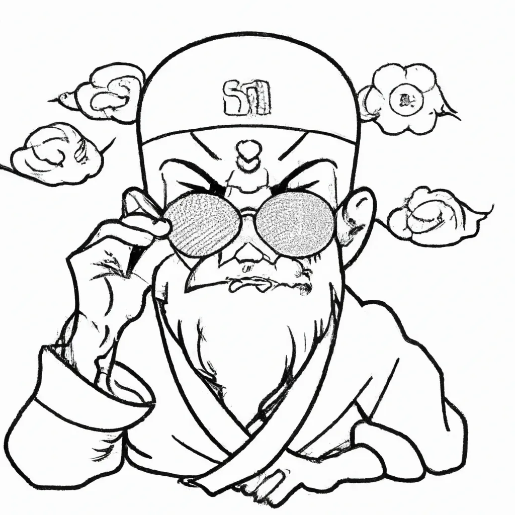 10 Desenhos de Master Roshi para Imprimir e Colorir