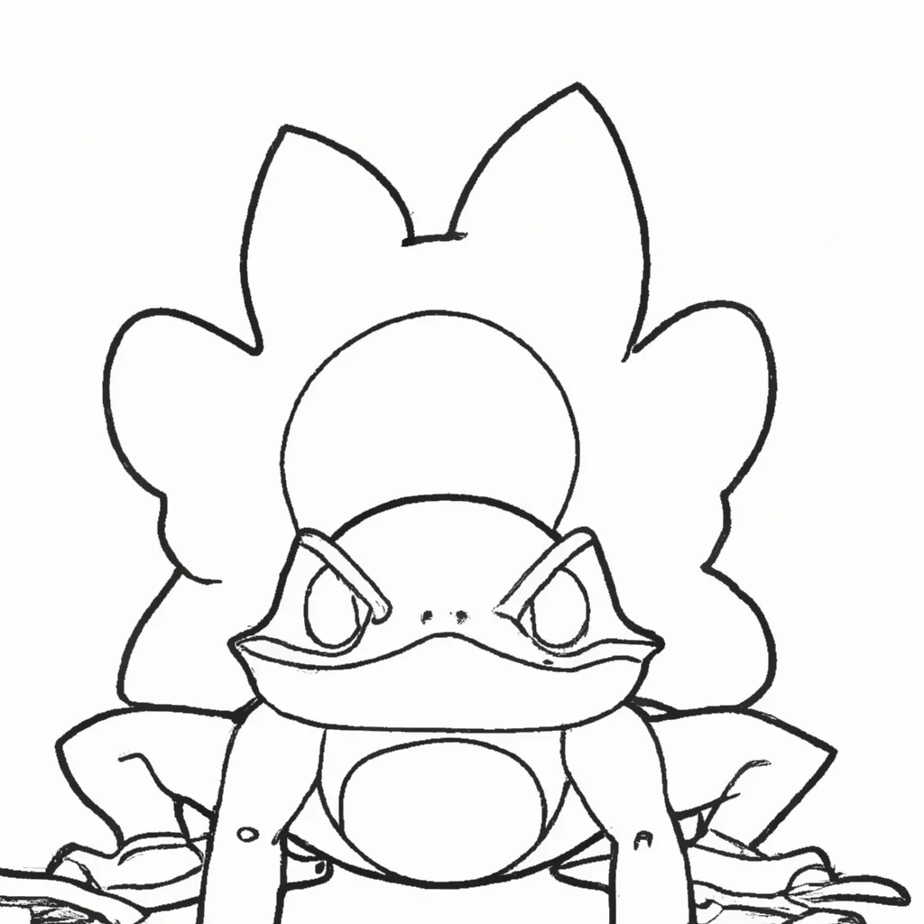7 Desenhos de Pokémon Frogadier para Imprimir e Colorir