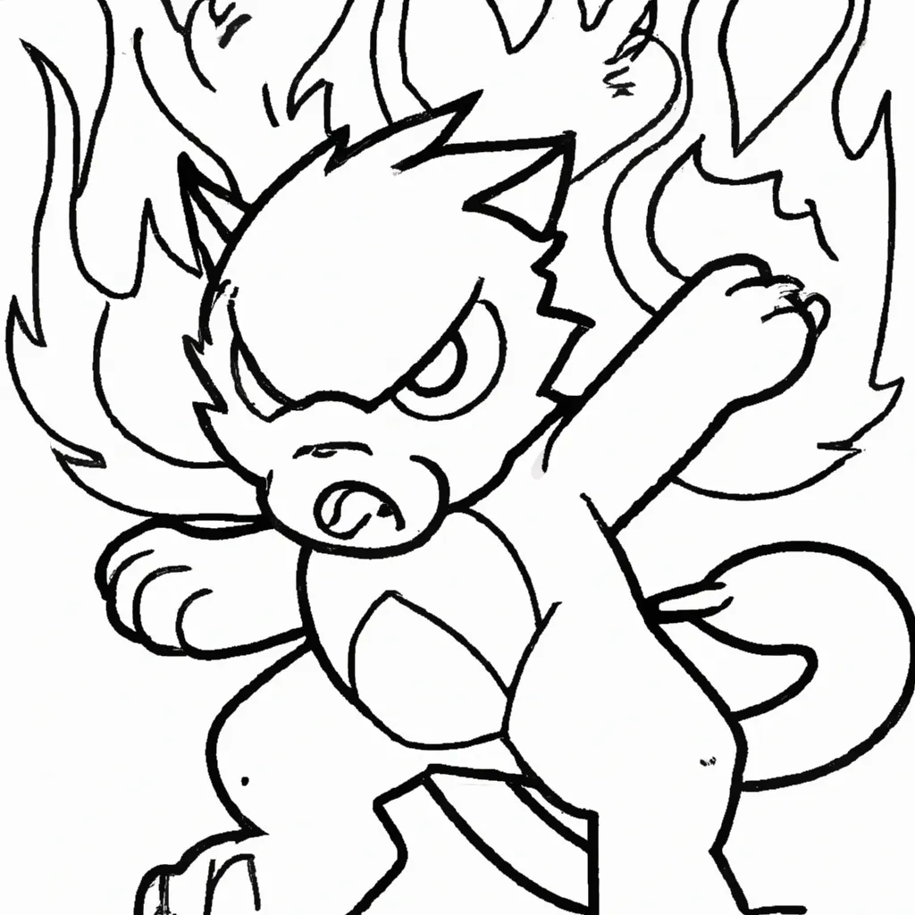 Desenhos De Pokemon Pyroar Para Colorir