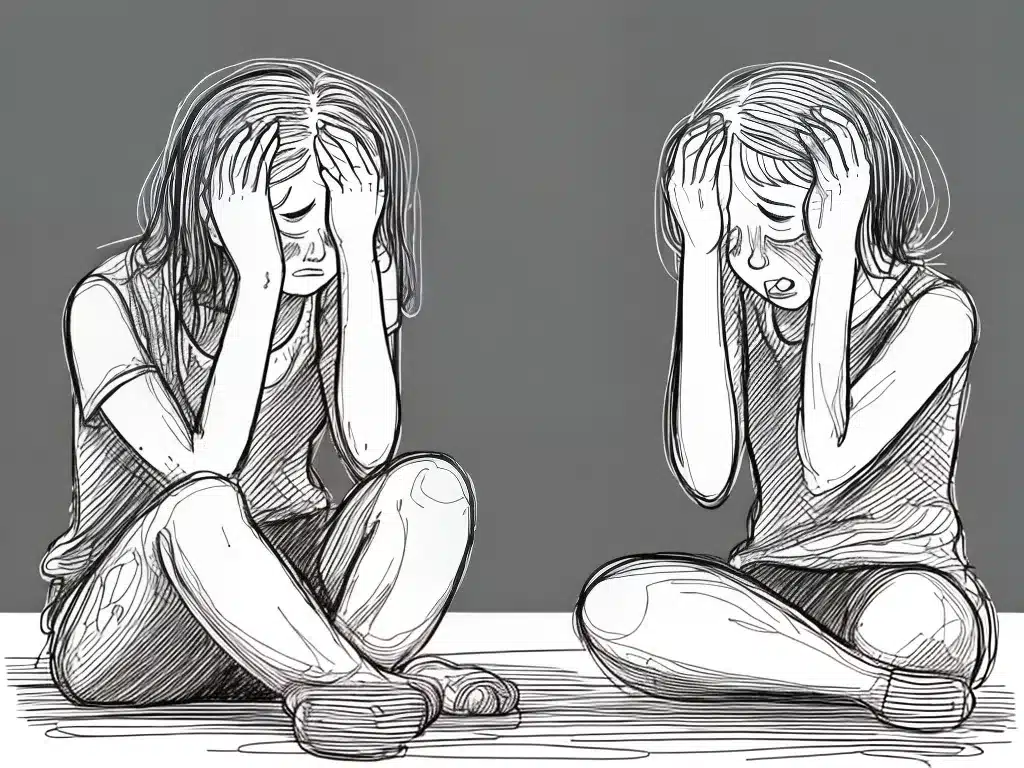 Tristeza em Traços: Desenhos de Pessoas Chorando