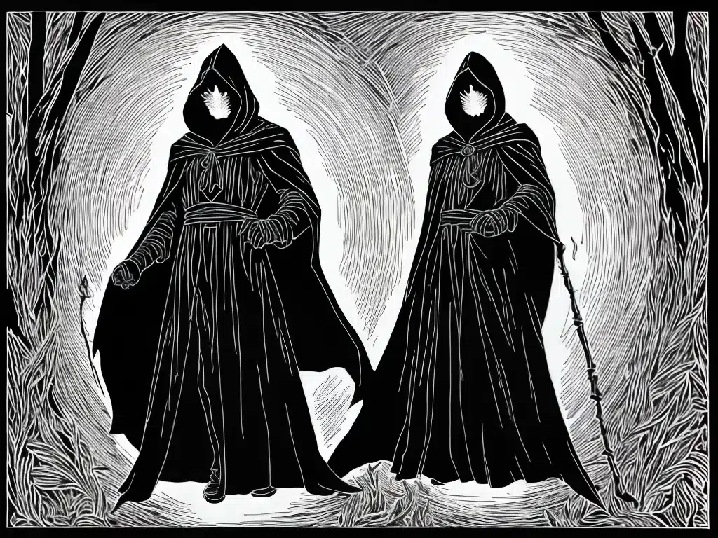 Magia em Papel: Desenhos de Feiticeiros para Colorir