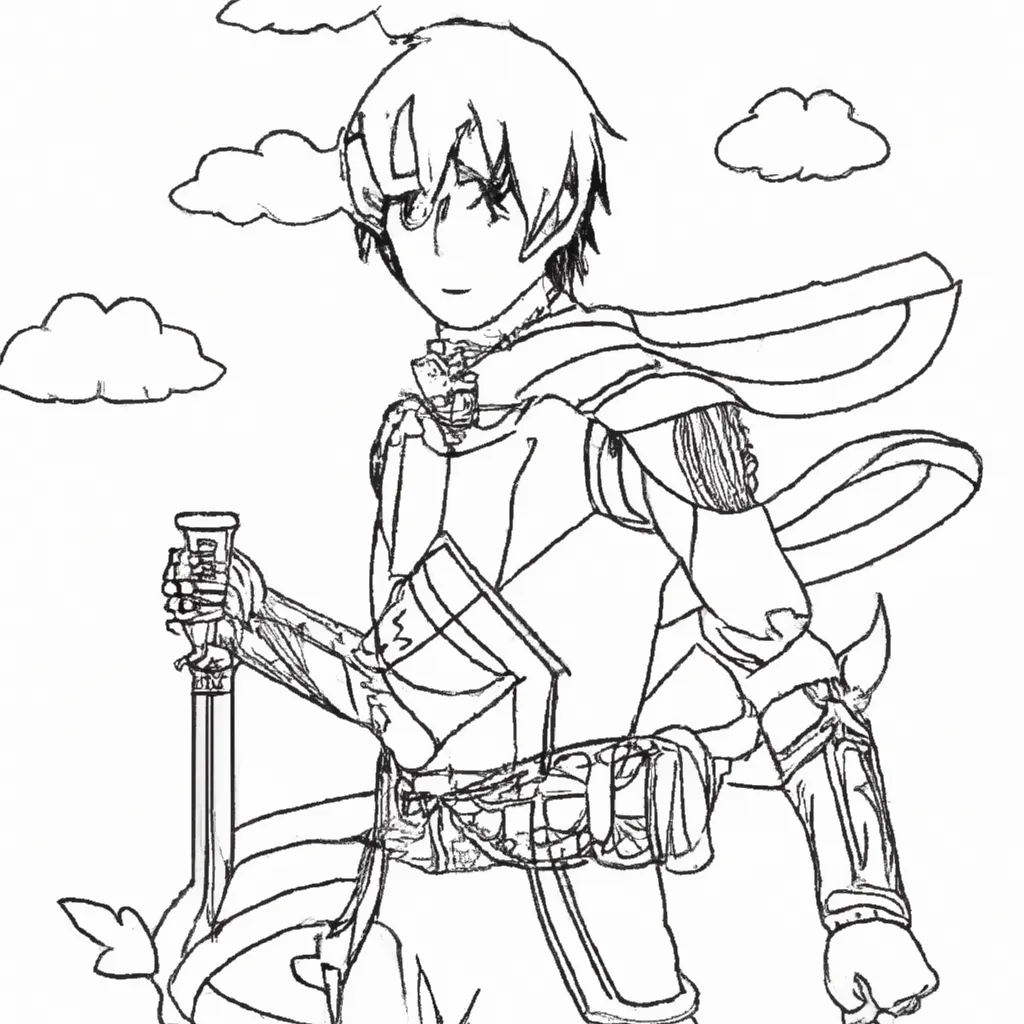 10 Desenhos de Kirito para Imprimir e Colorir