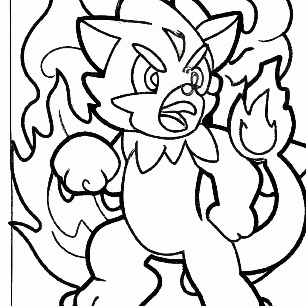 Desenhos Incríveis de Pokémon Pyroar para Imprimir e Colorir
