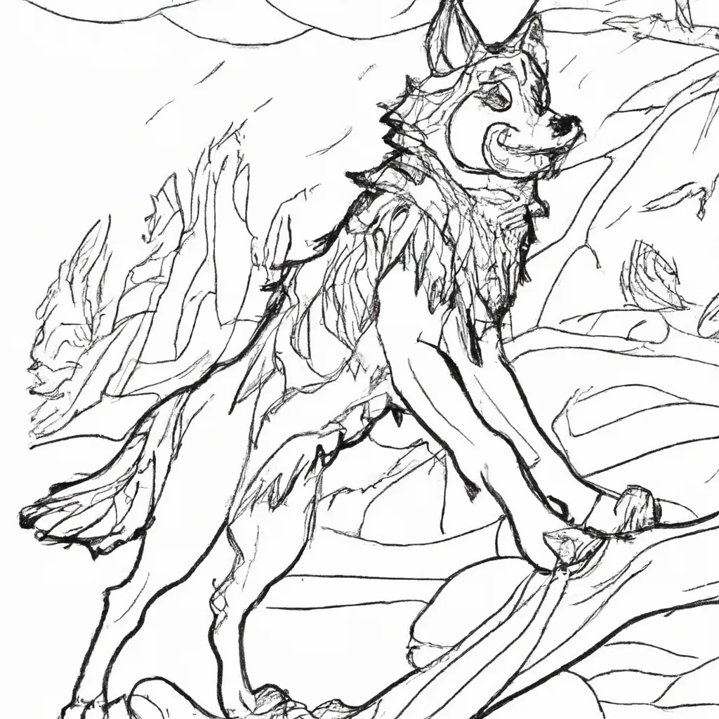 10 Desenhos de Coyote Starrk para Imprimir e Colorir