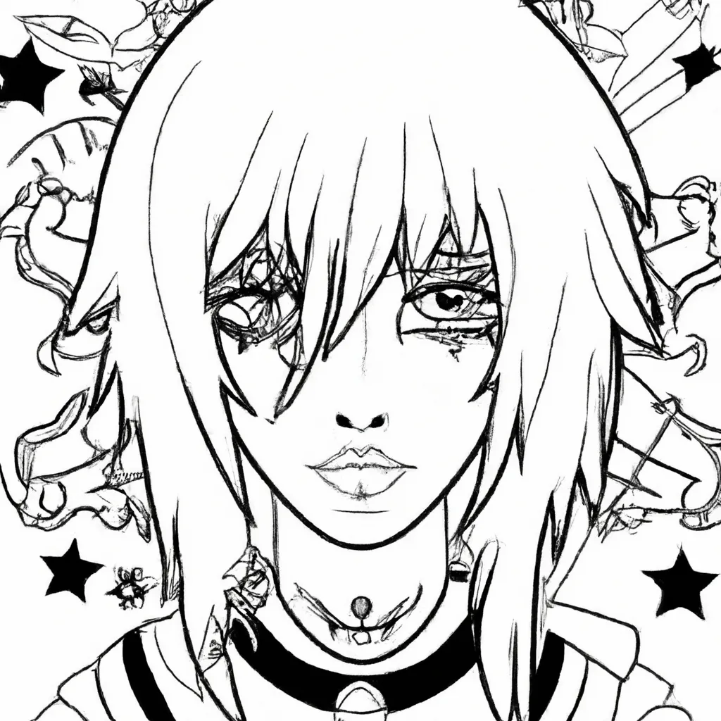 10 Desenhos de Emo Gótico para Imprimir e Colorir