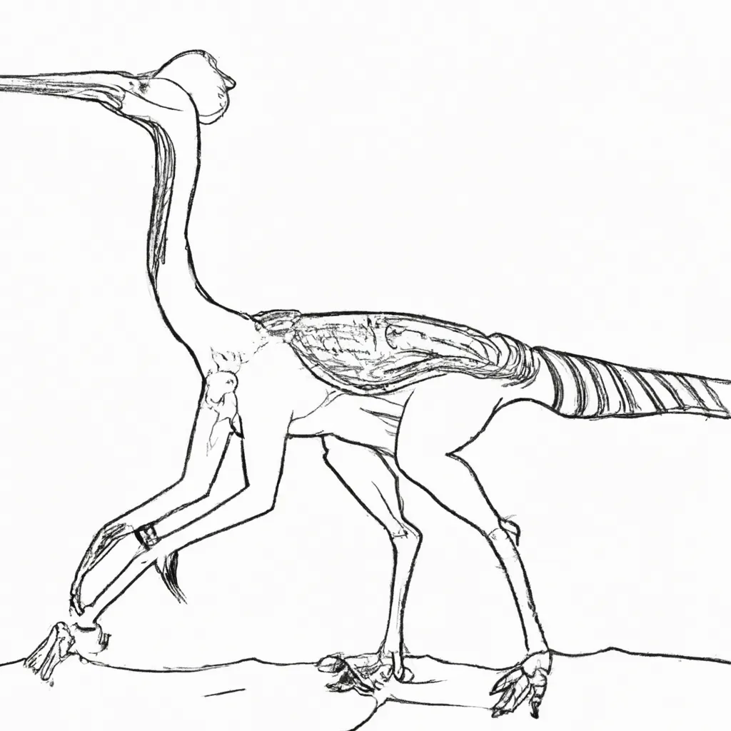 10 Desenhos de Gallimimus para Imprimir e Colorir