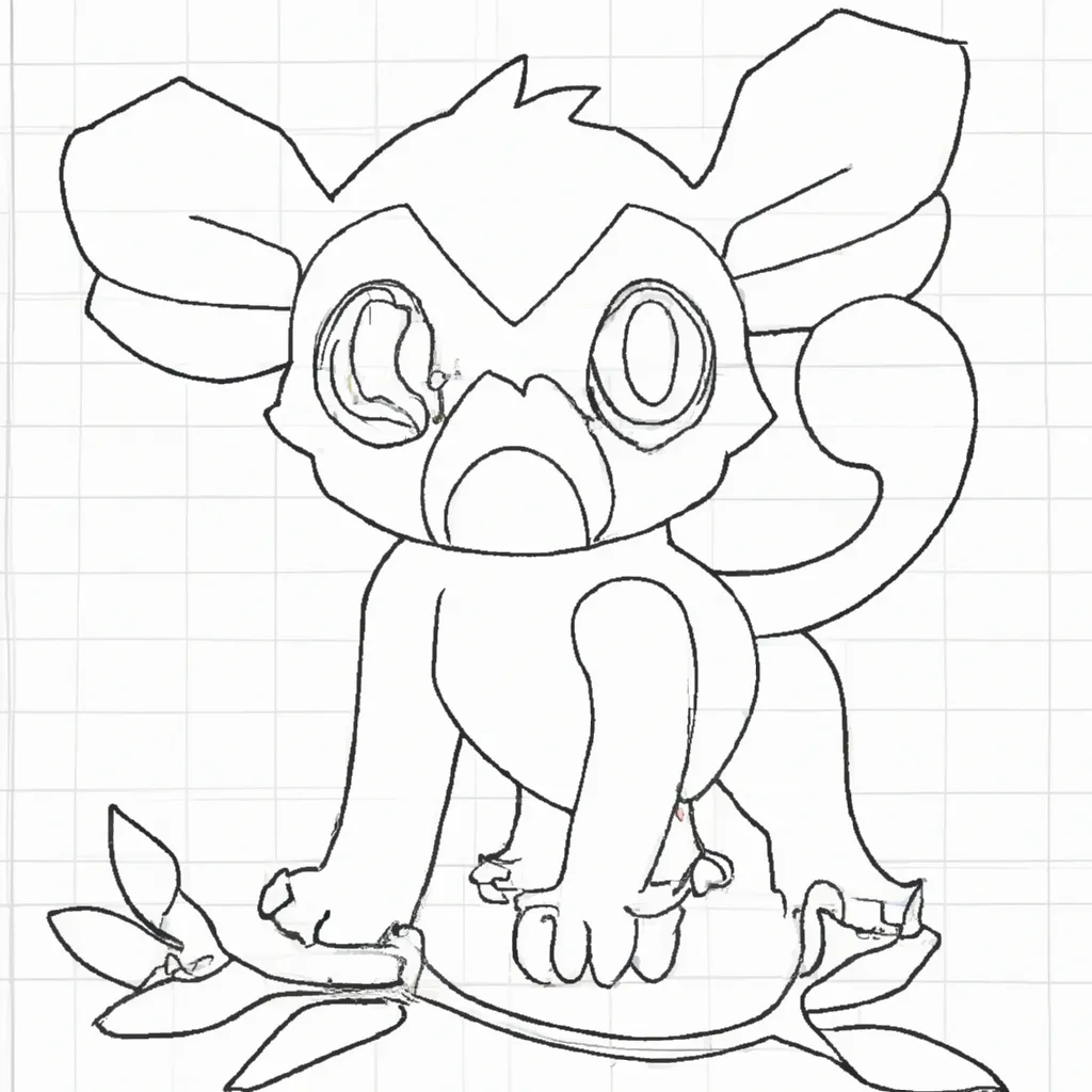 Aprenda a Desenhar o Pokémon Grookey: Passo a Passo Fácil