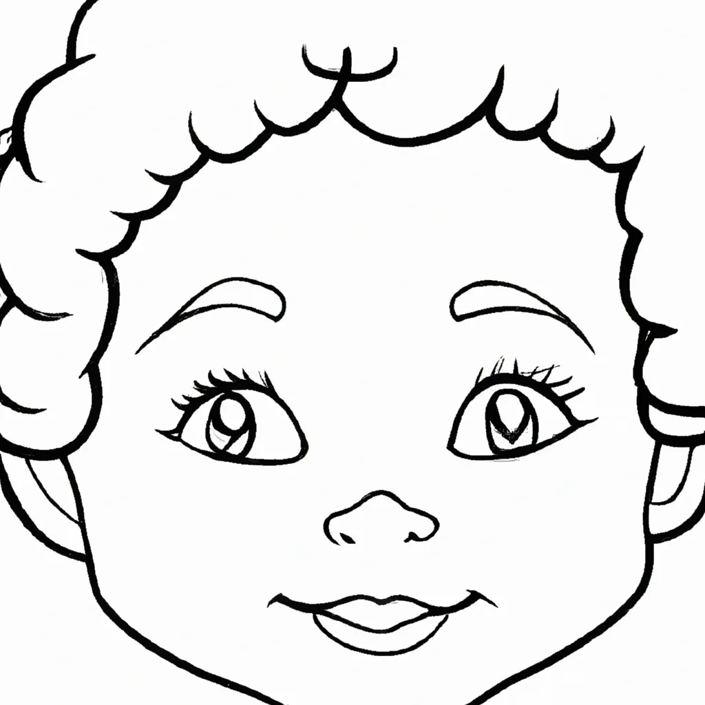 10 Desenhos de Rosto de Criança para Imprimir e Colorir