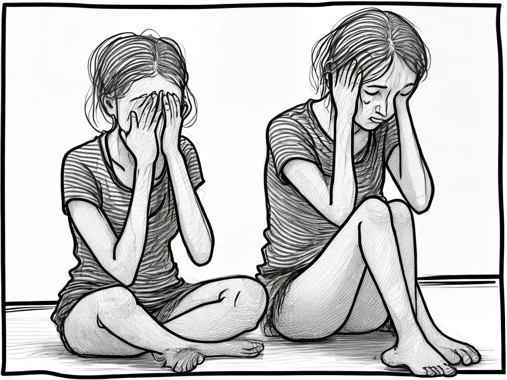 Tristeza em Traços: Desenhos de Pessoas Chorando