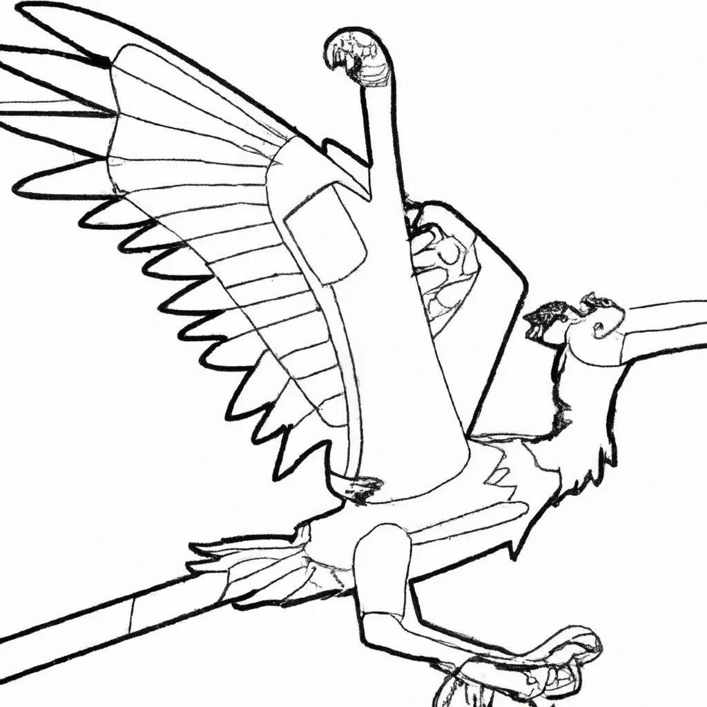 10 Desenhos de Archaeopteryx para Imprimir e Colorir