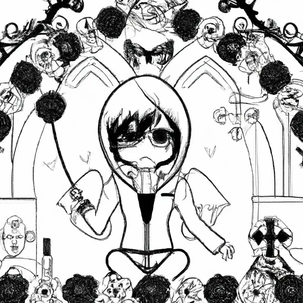 10 Desenhos de Emo Gótico para Imprimir e Colorir