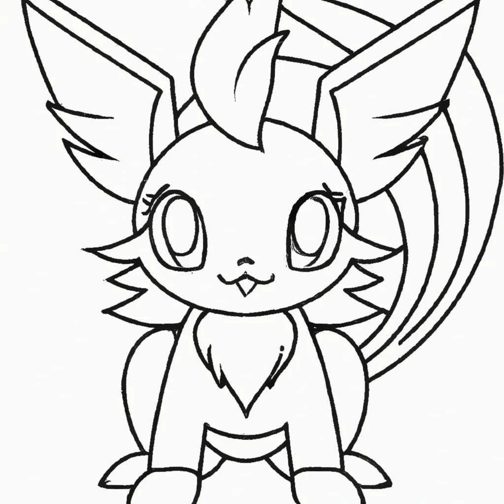 Desenhos de Pokémon Meowstic para Imprimir e Colorir