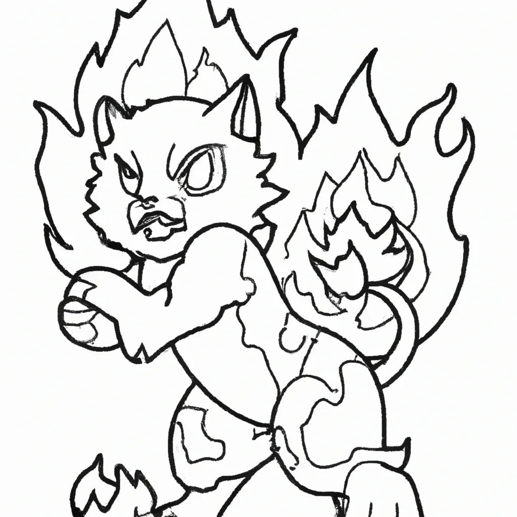 Desenhos Incríveis de Pokémon Pyroar para Imprimir e Colorir