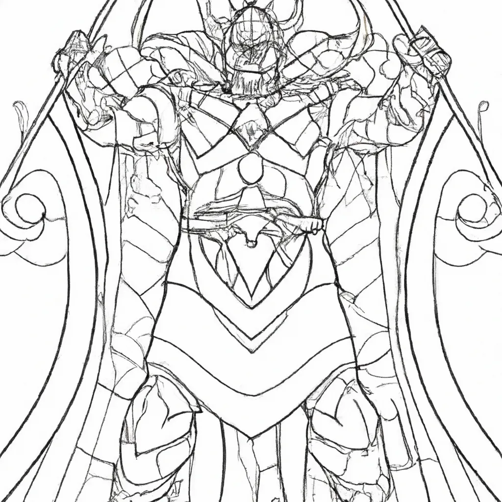 10 Desenhos de Demiurge (Overlord) para Imprimir e Colorir