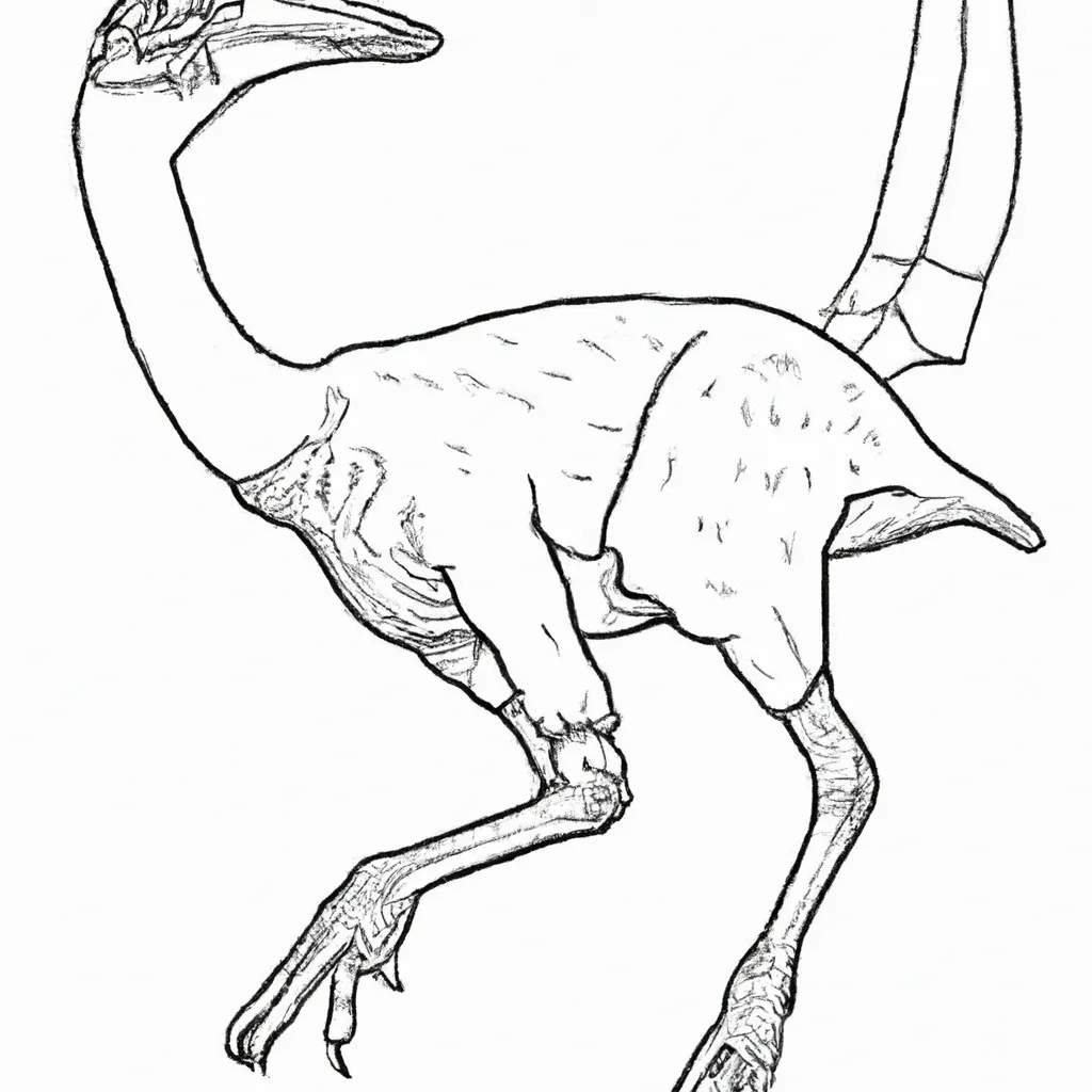 10 Desenhos de Gallimimus para Imprimir e Colorir