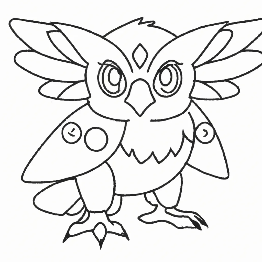 10 Desenhos de Dartrix Pokémon para Imprimir e Colorir