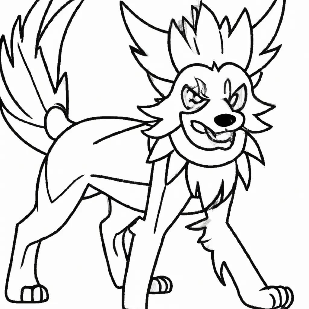 Lycanroc Pokemon Kleurplaat Sun En Moon Pokemon Ultra Sun And Moon My